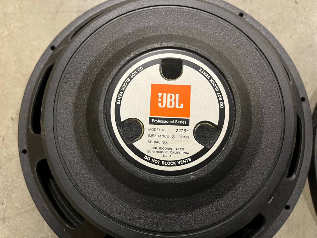 JBL 2226H 15" Low Frequency Transducer, 8 ohm – CLAIR Used Gear